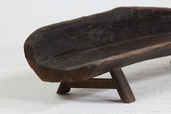 PRIMITIVE WABI SABI HAND CARVED TRIBAL NAXI BED/BENCH – Anton & K