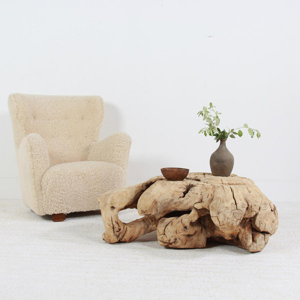 Huge Organically-Shaped Gnarly Wabi Sabi Tree Stump Root Coffee Table ...