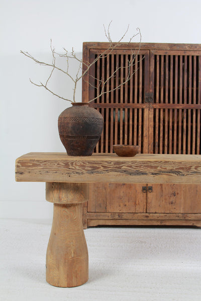 Wonderful Huge SCULPTURAL Primitive Console Table – Anton & K