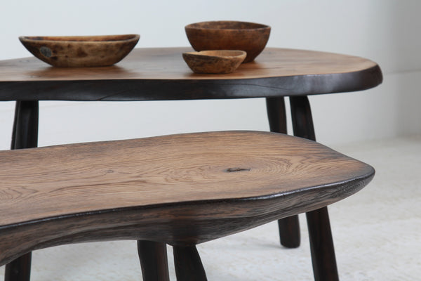 Collection of Mature Oak Japanese-Inspired Organic Coffee Tables ...