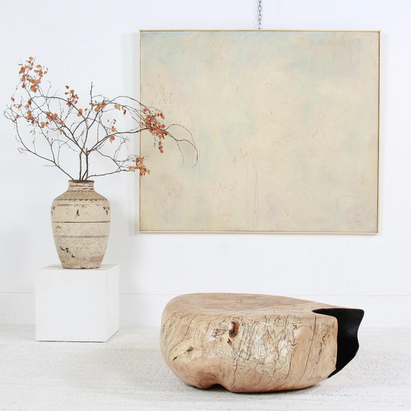 Huge Striking Artisan Ash Contemporary Pebble Coffee Table.Please Enqu ...